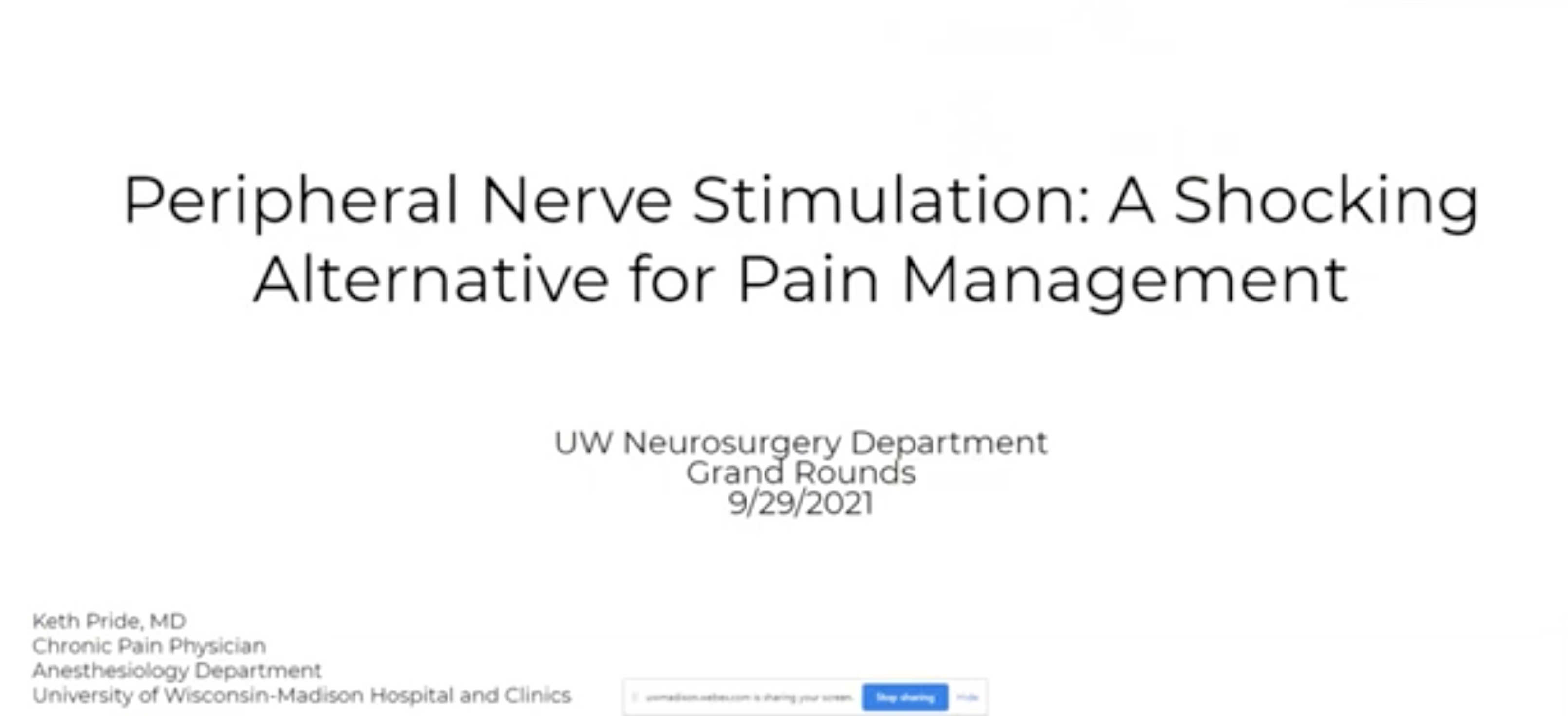 VIRTUAL GRAND ROUNDS – September 29, 2021 Dr Keth Mackenzie Pride ...