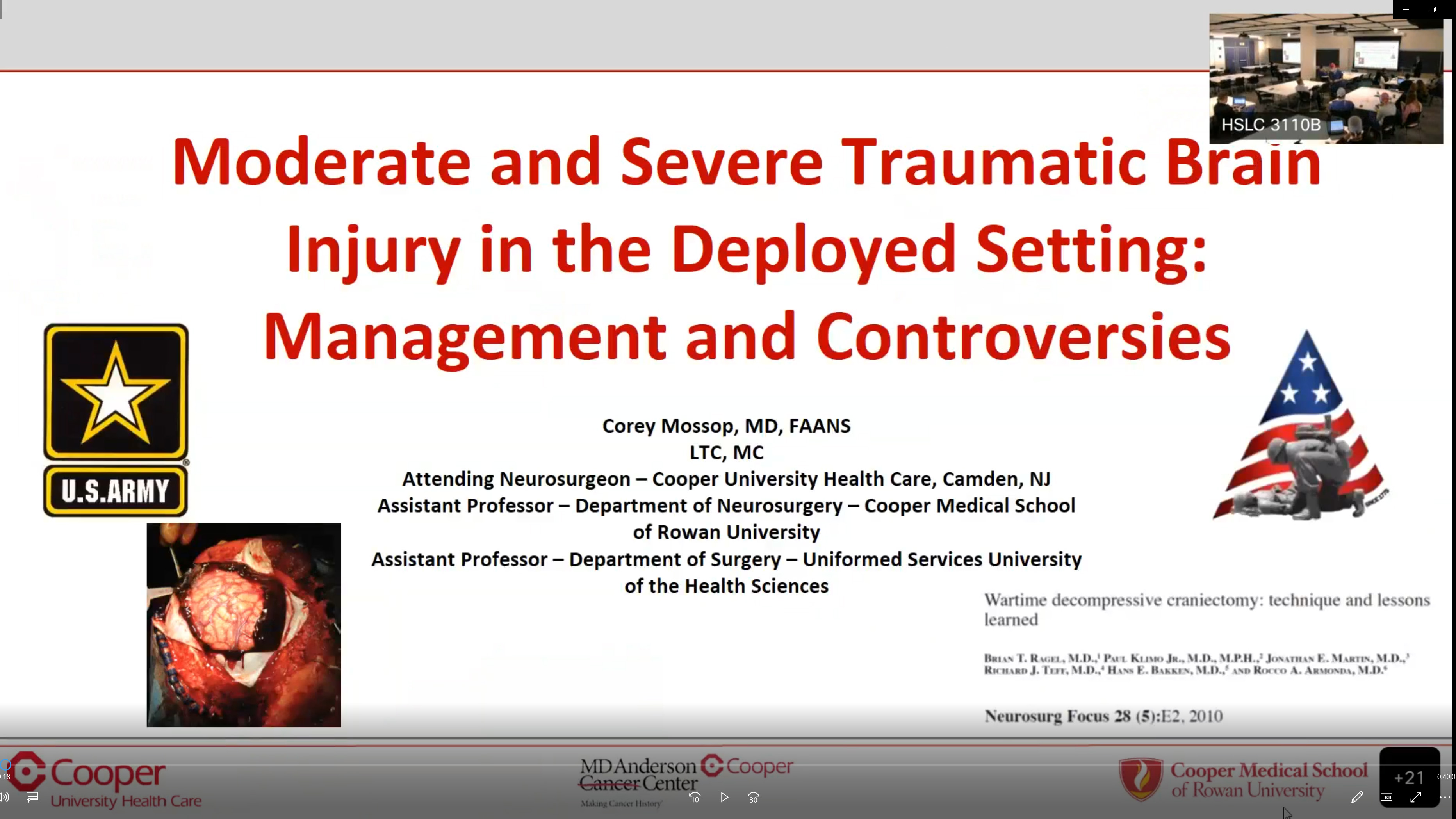 HYBRID GRAND ROUNDS – September 14, 2022 Dr. Corey Mossop – Department ...